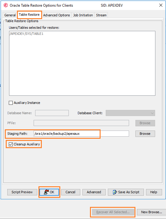 Table-level restore in Oracle RAC using Commvault – IT-Noesis